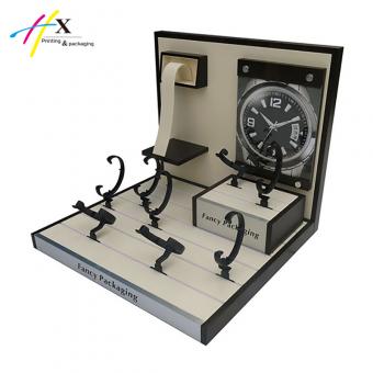 Custom Small Ivory Leather MDF Display Watch Stand,Small Ivory Leather ...